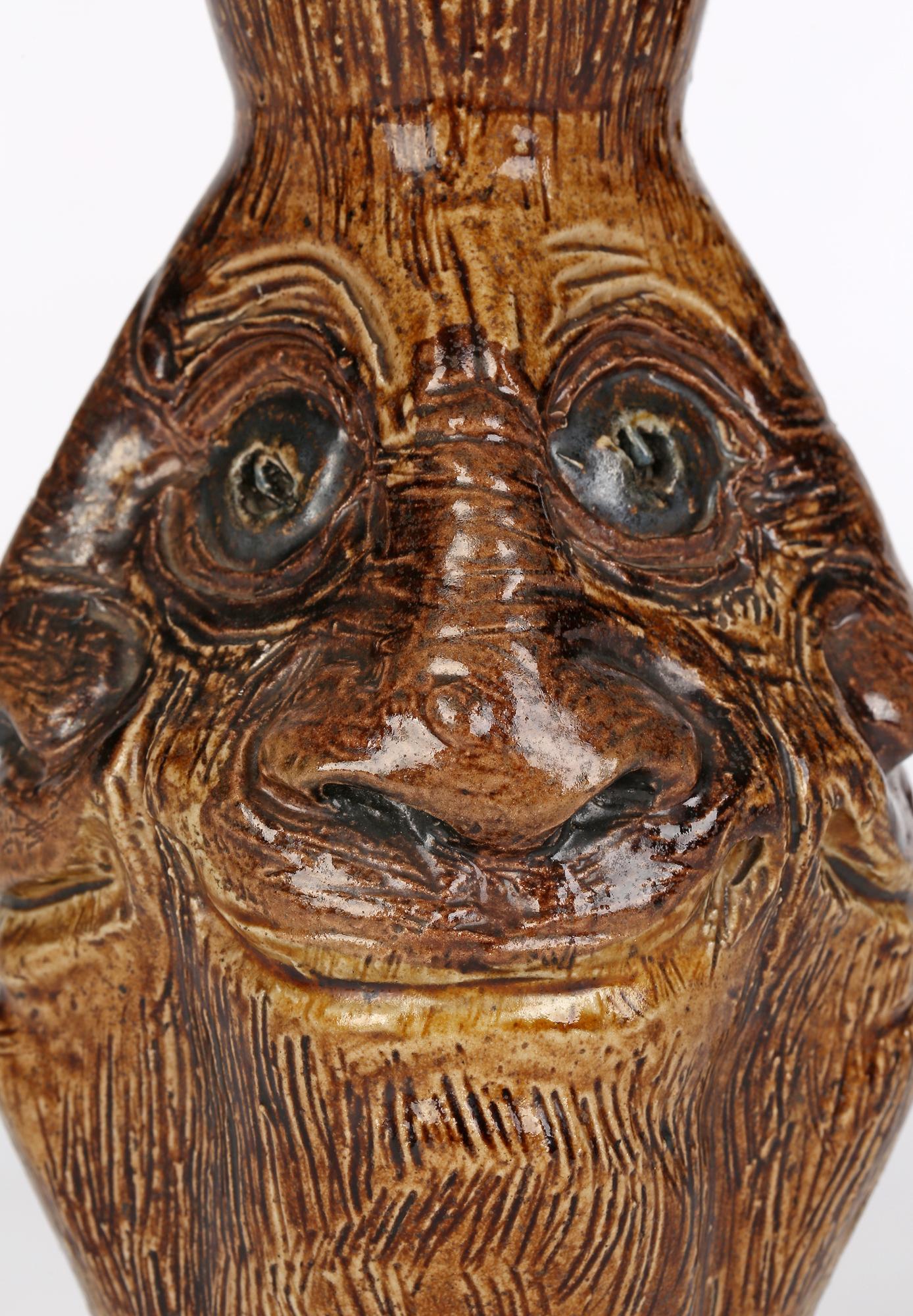 Martin Brothers Grotesque Four Faces Art Pottery Vase at 1stDibs ...