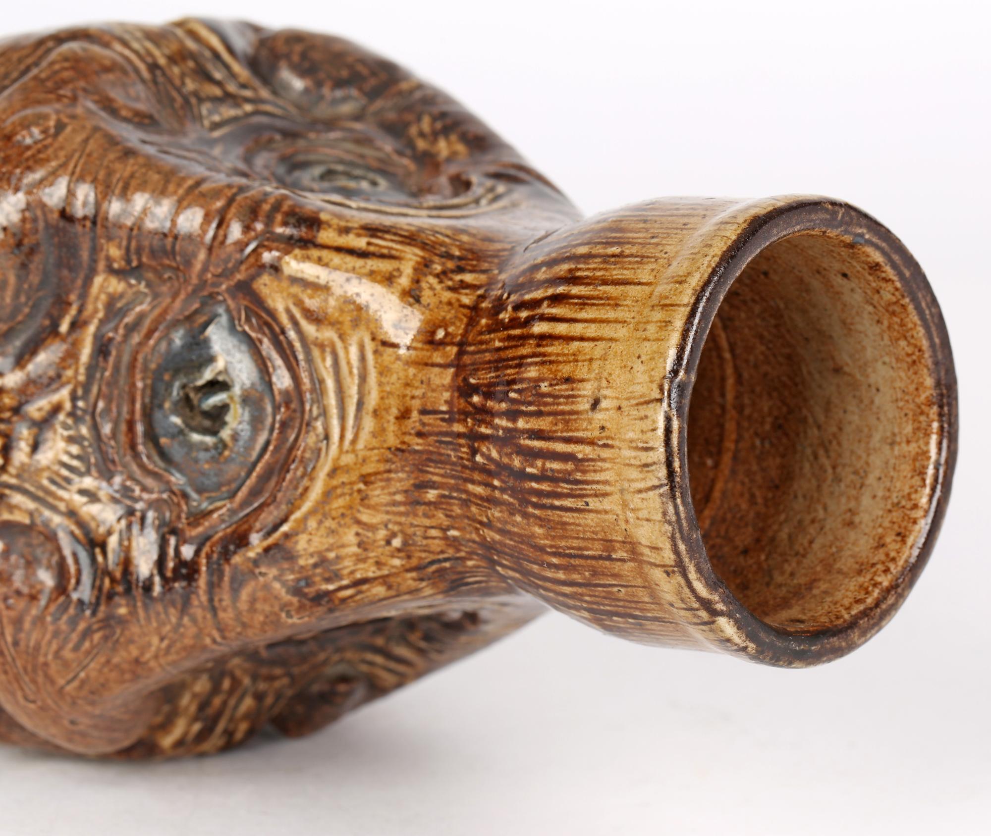 Martin Brothers Grotesque Four Faces Art Pottery Vase at 1stDibs ...