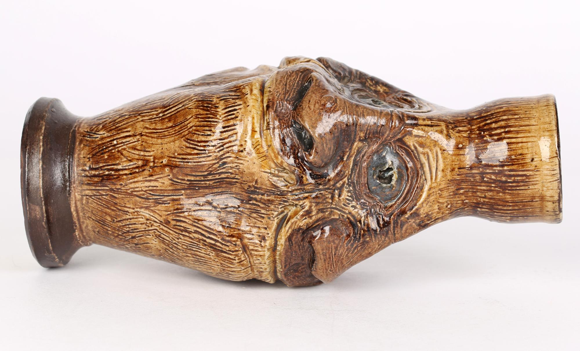 Martin Brothers Grotesque Four Faces Art Pottery Vase at 1stDibs ...