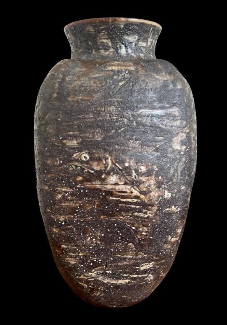 Martin Brothers Large Fish Vase For Sale at 1stDibs