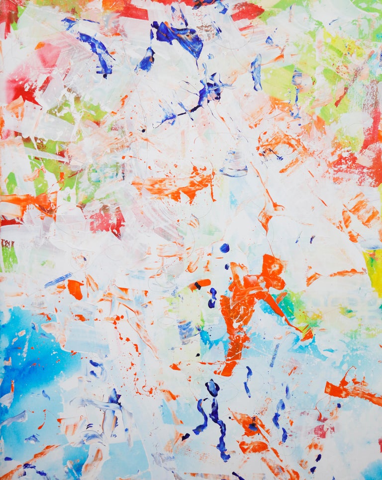 Martin Durazo - Elixir, medium, abstract, white, orange, blue, energy ...