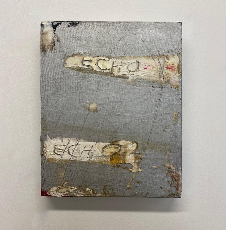 Martin Durazo - gray, acrylic, abstract, painting For Sale at 1stDibs