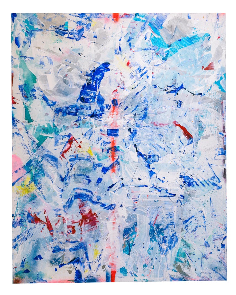 Martin Durazo - Inhálena, medium, abstract, blue, white, red, green, chaos, energy For Sale at ...