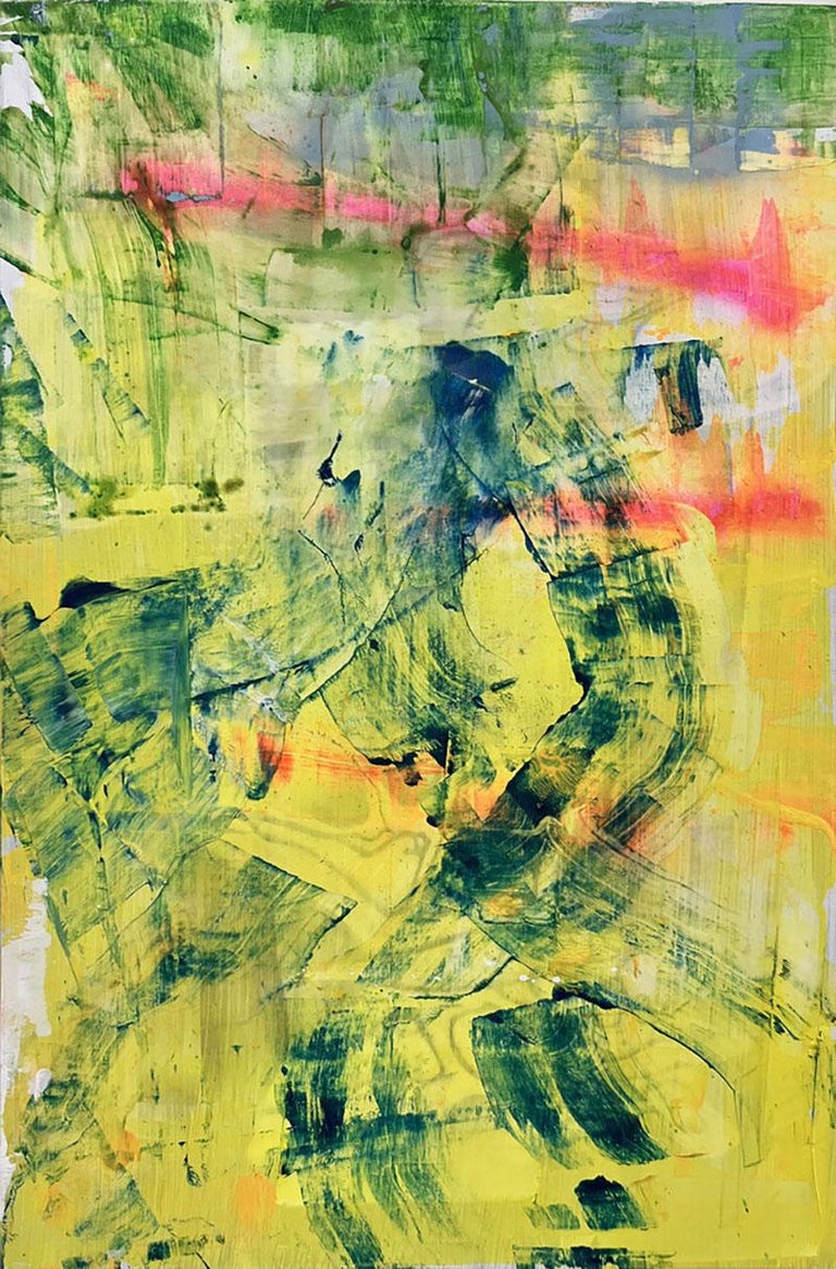 Martin Durazo - Runaway, medium, abstract, green, blue, red, energetic ...