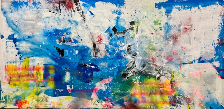 Martin Durazo - Sergeant, large, abstract, blue, white, yellow, street ...