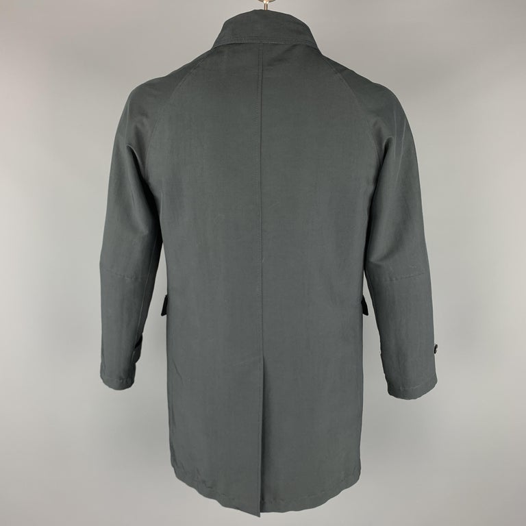 MARTIN MARGIELA 38 Black Polyester Raglan Long Coat For Sale at 1stdibs