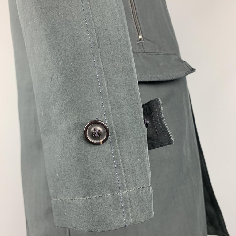 MARTIN MARGIELA 38 Black Polyester Raglan Long Coat For Sale at 1stdibs