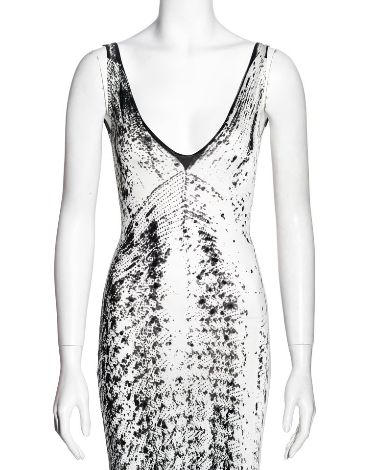 Martin Margiela black and white trompe l’oeil printed maxi dress, ss ...
