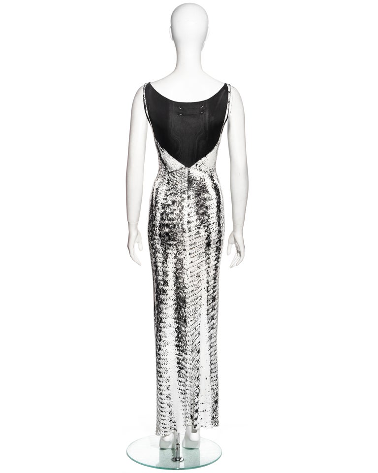 Martin Margiela black and white trompe l’oeil printed maxi dress, ss ...