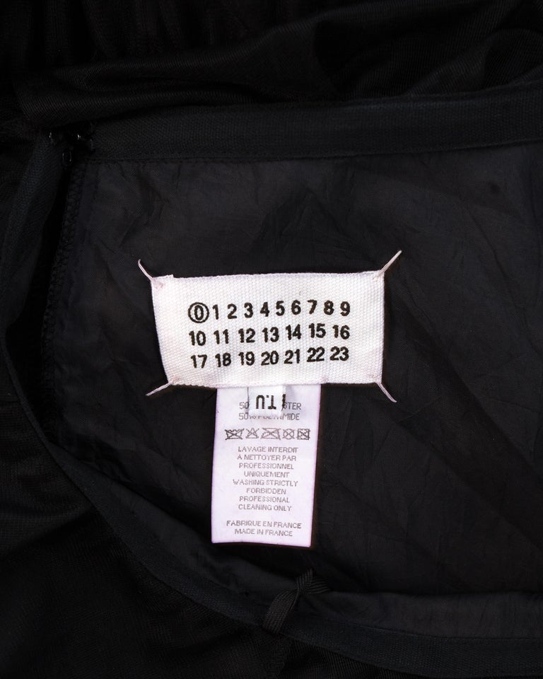 Martin Margiela black nylon maxi dress made with vintage petticoats, ss ...