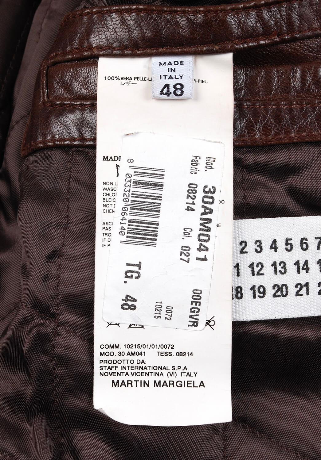 Martin Margiela Leather AW07 Men Bomber Jacket Size 48IT(M) For Sale at ...