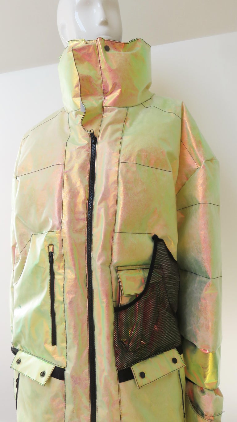 Martin Margiela New Iridescent Oversized Puffer Jacket A/W 2018 For ...