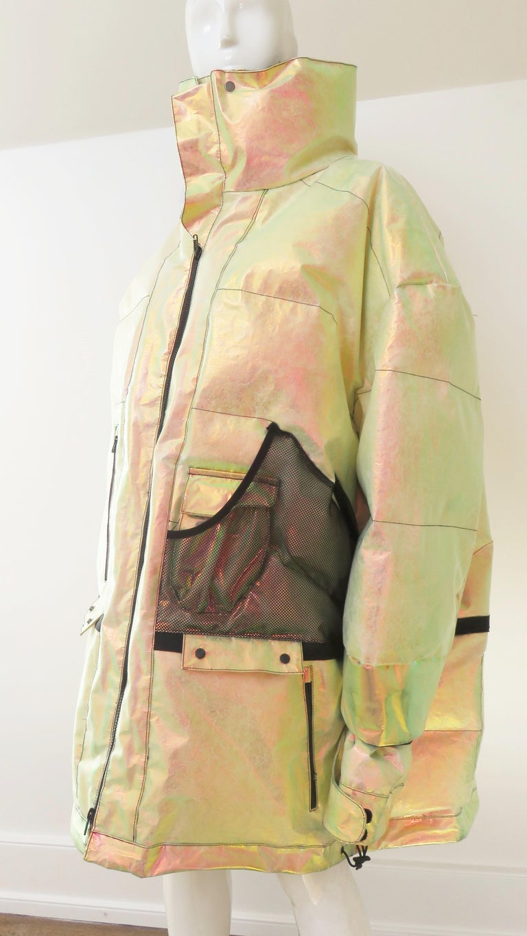 Martin Margiela New Iridescent Oversized Puffer Jacket A/W 2018 For ...