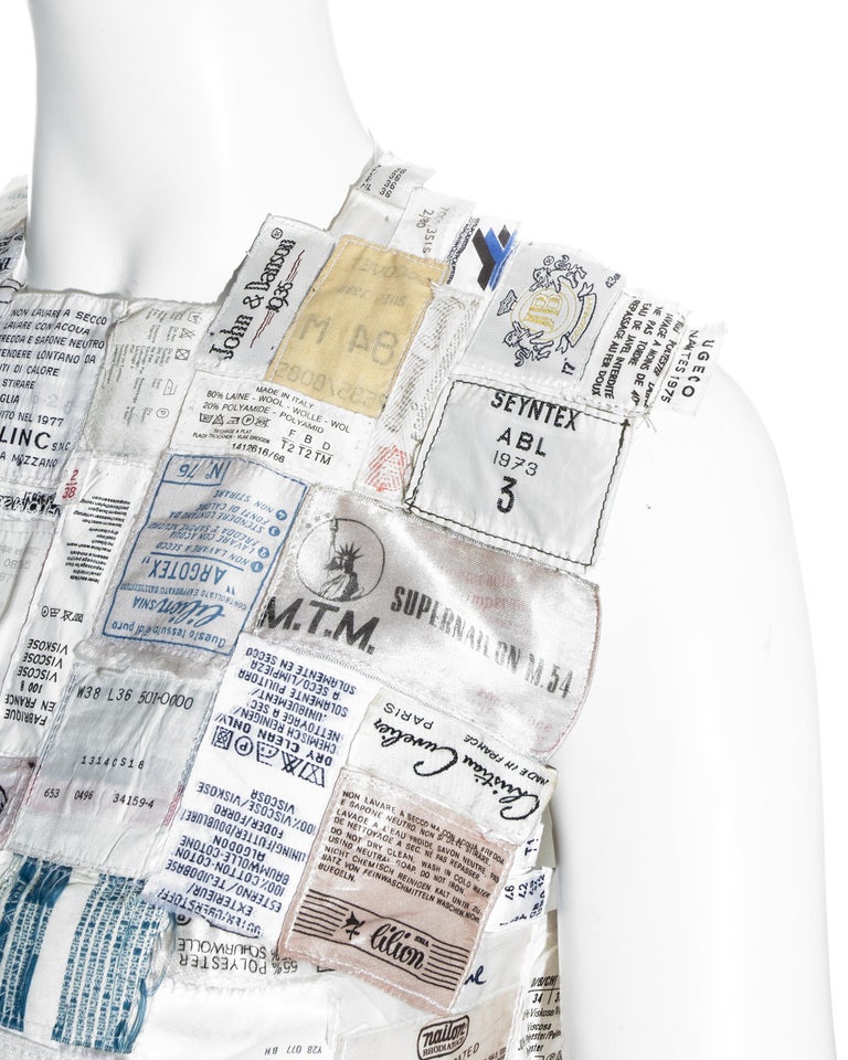 Martin Margiela shirtfront made up of reclaimed vintage labels, ss 2001 ...