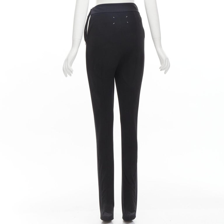 MARTIN MARGIELA Vintage Runway black minimal straight leg stocking ...