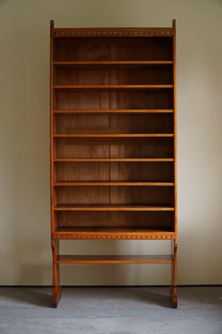 Martin Nyrop Bookcase by Rud. Rasmussen in Oregon Pine, Danish Modern ...