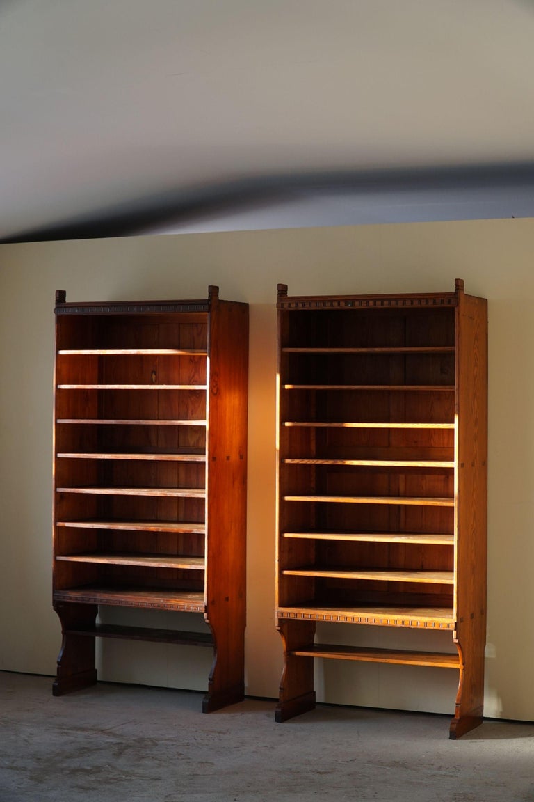 Martin Nyrop Bookcases by Rud. Rasmussen in Oregon Pine, Danish Modern ...