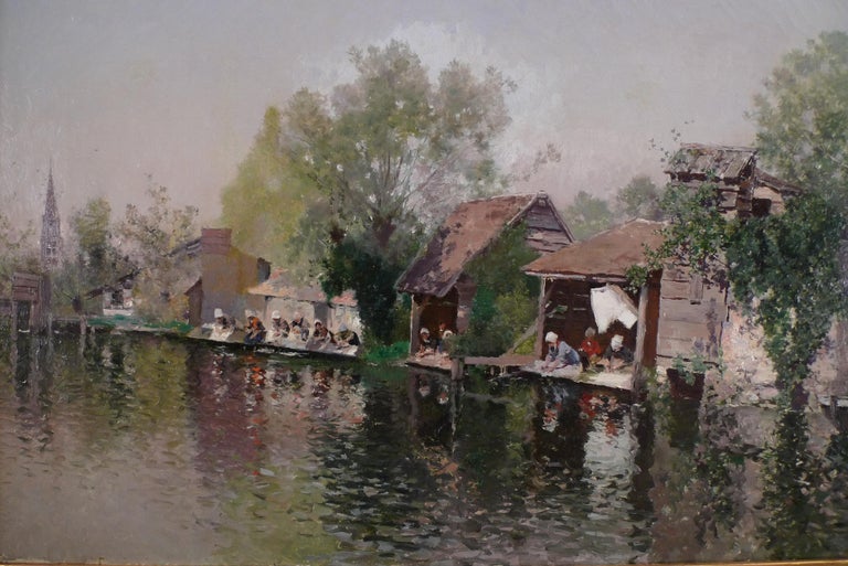 Martin Rico y Ortega - "Washerwomen in Cloyes. Loir Valley ", 19th ...