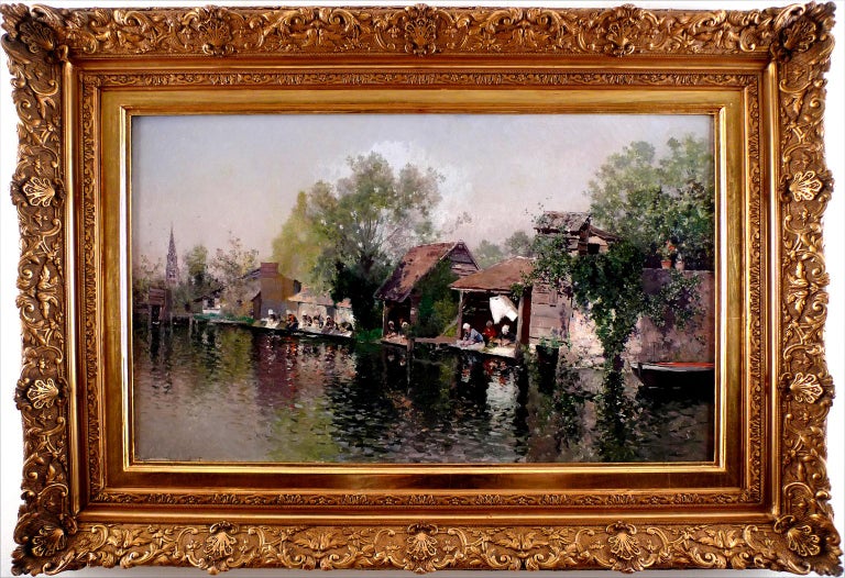 Martin Rico y Ortega - "Washerwomen in Cloyes. Loir Valley ", 19th ...
