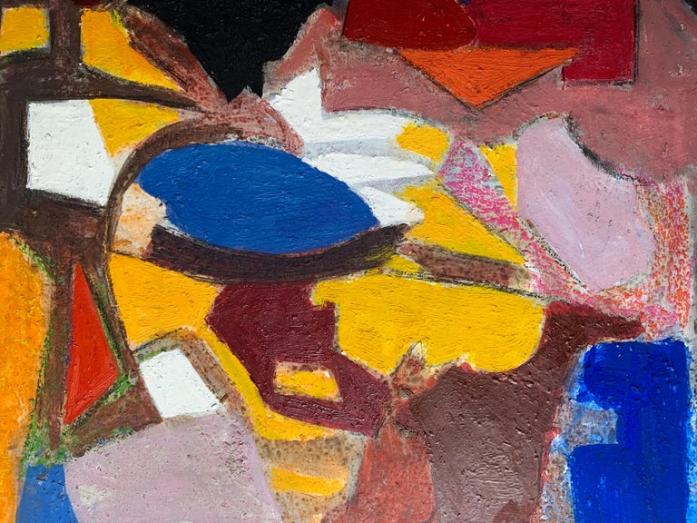 Martin Rosenthal - 1965 "Cobalt in the Middle" Mid Century Encaustic ...