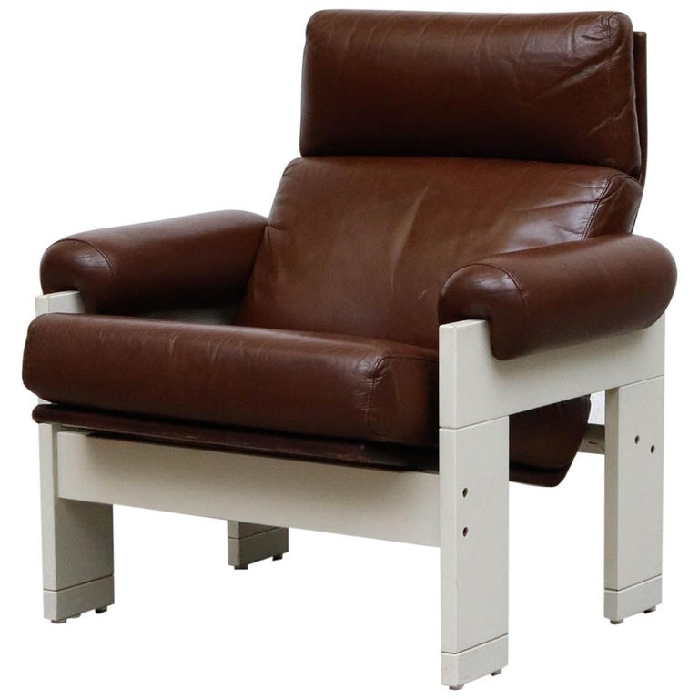 Martin Visser for 't Spectrum Leather Lounge Chair at 1stDibs