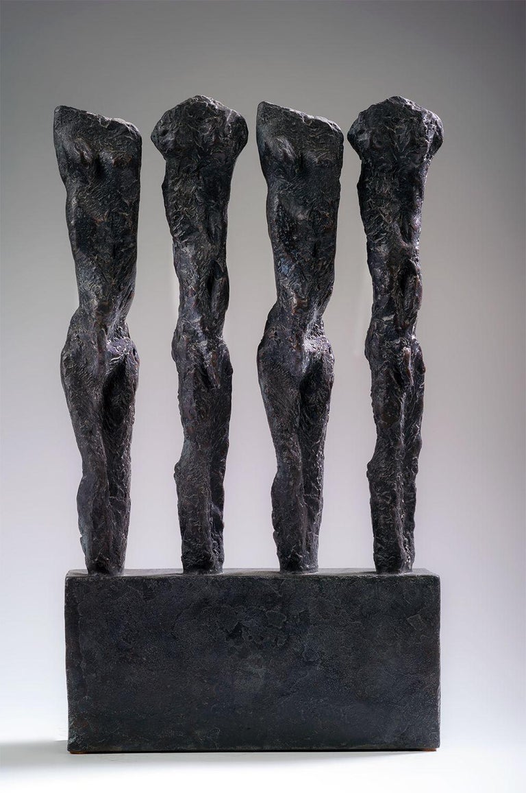 Martine Demal - In Line by M. Demal - Bronze sculpture, group of female ...