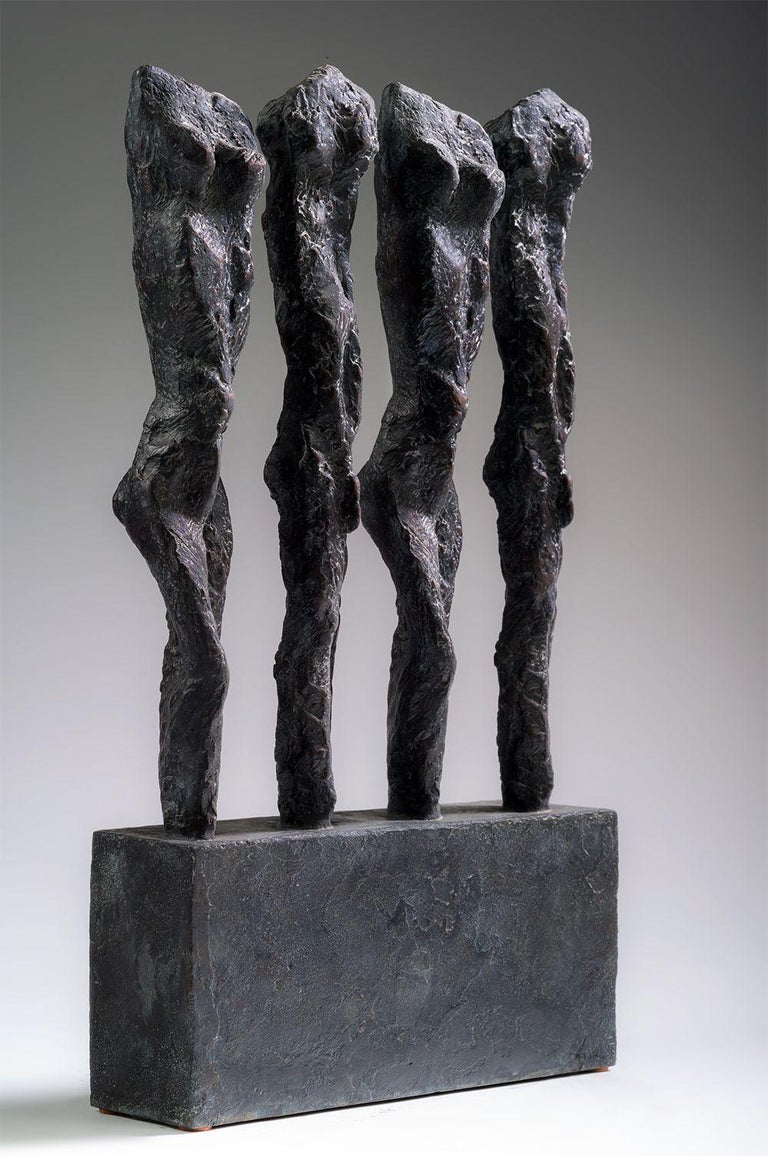 Martine Demal - In Line by M. Demal - Bronze sculpture, group of female ...