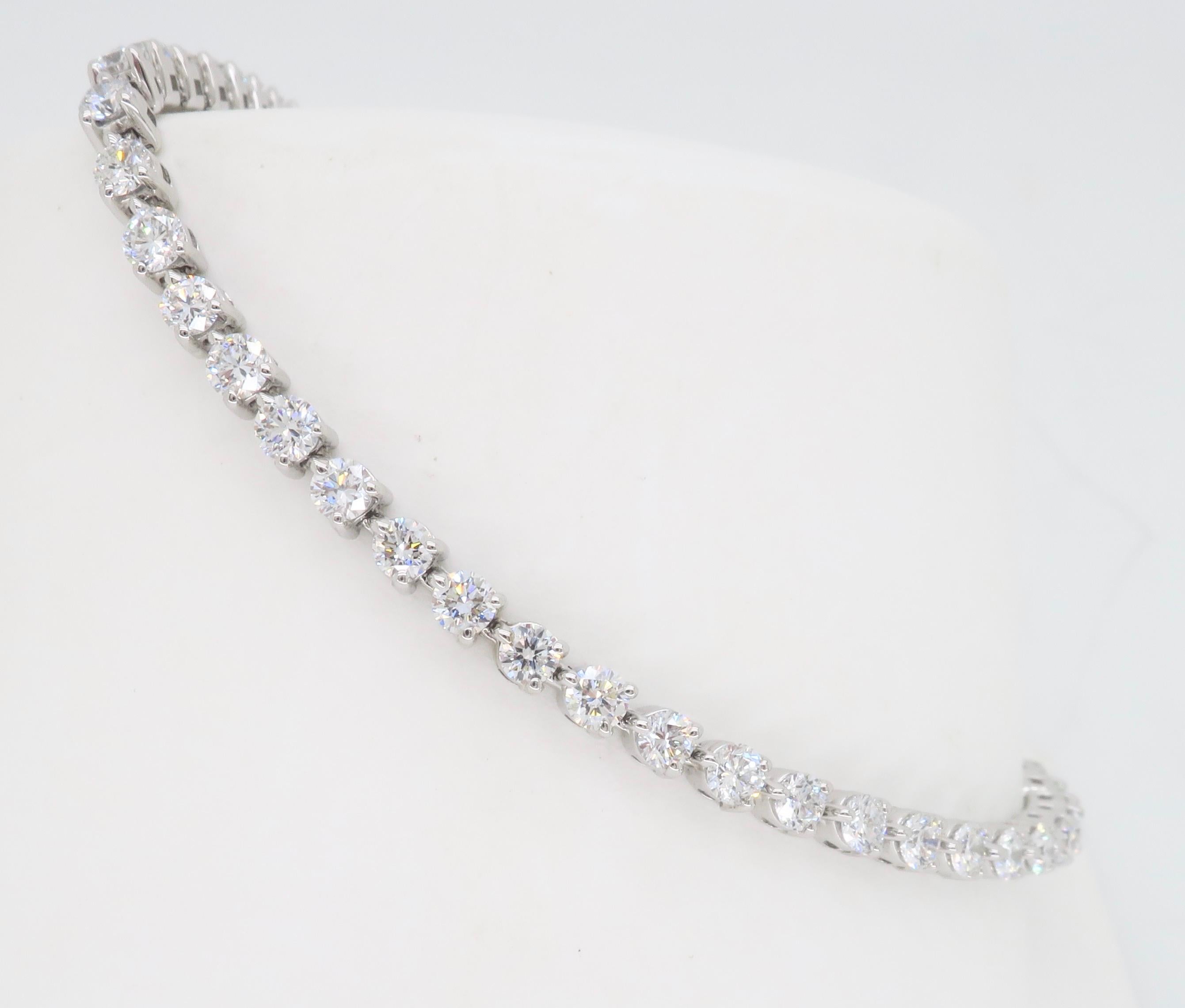 Martini Set Diamond Tennis Bracelet at 1stDibs | martini bracelet
