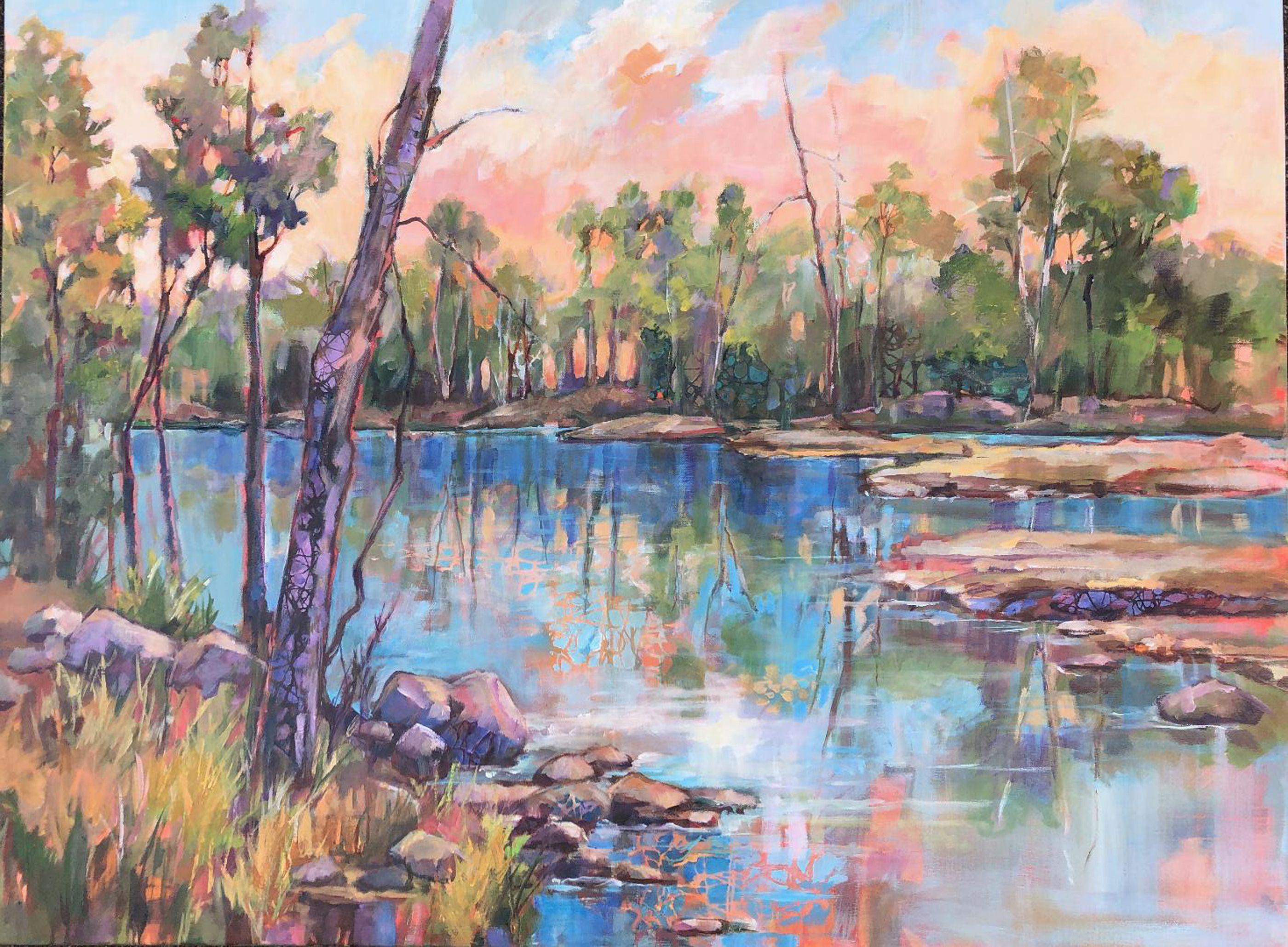 Marty Husted - By the River, Painting, Acrylic on Canvas For Sale at ...