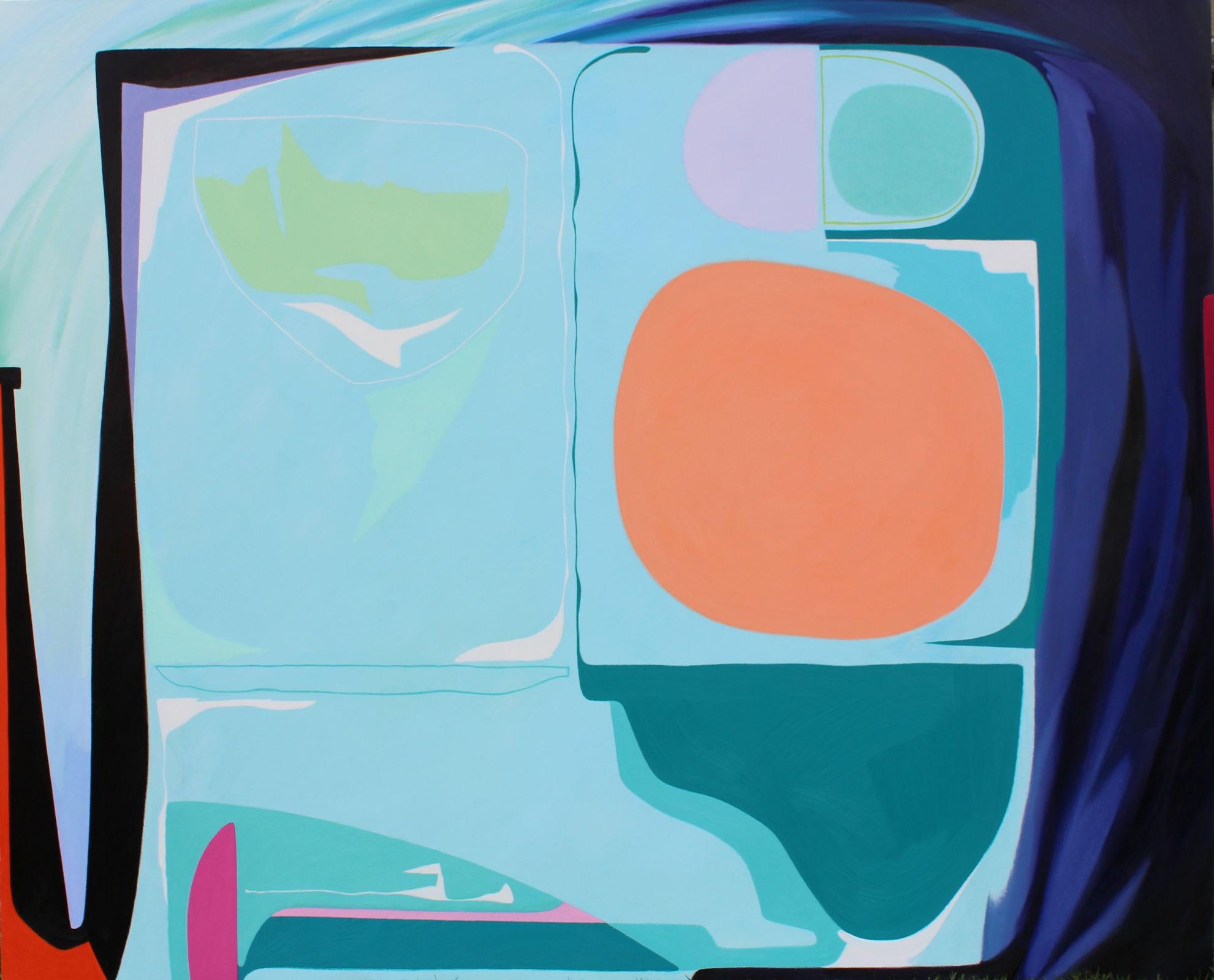 Martyn Jones - Surrealist Abstract Painting Pair, Martyn Jones British ...