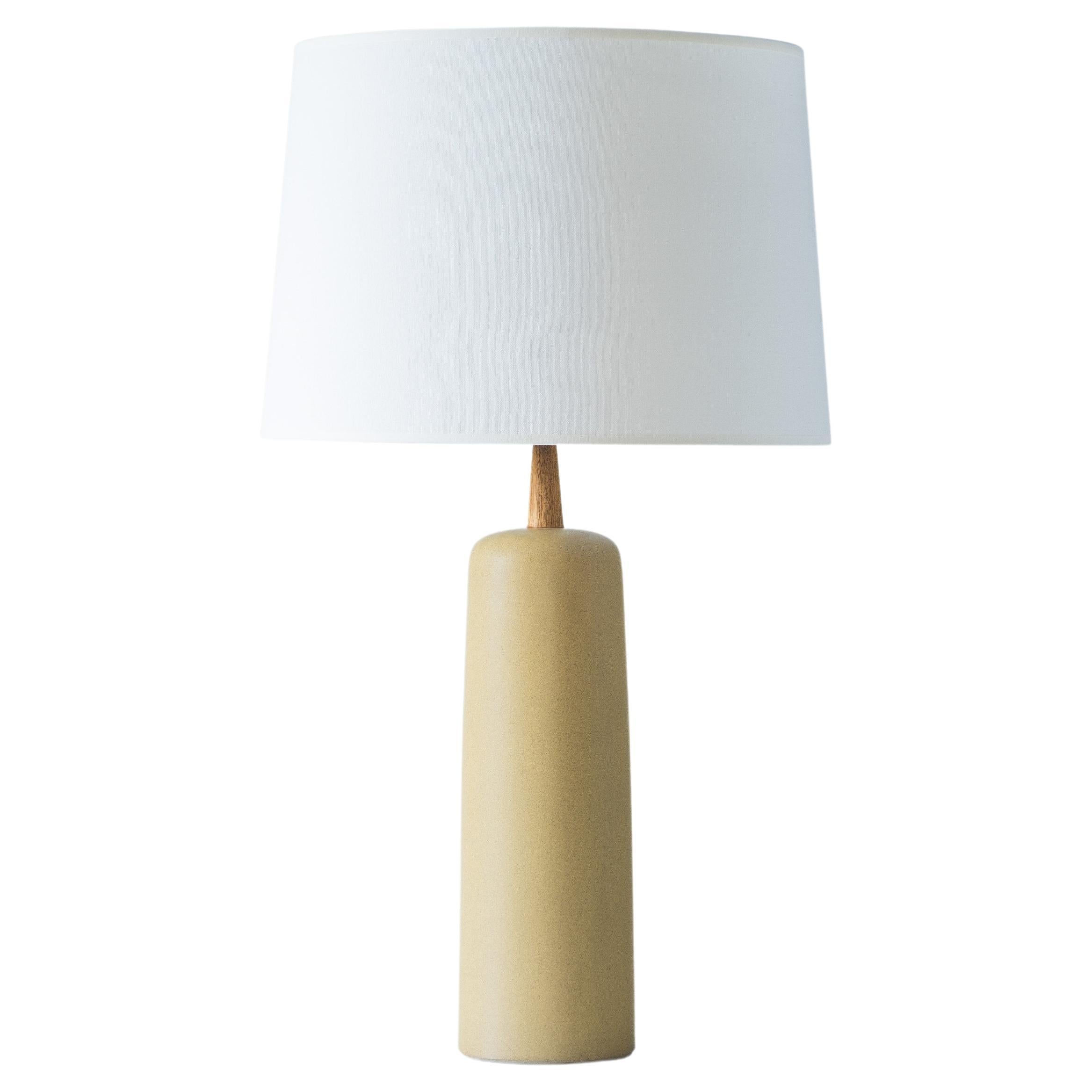 Large Teardrop Form Yellow Ceramic Table Lamp For Sale at 1stDibs