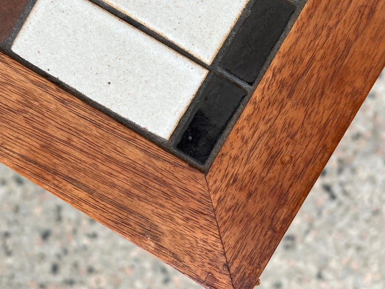 Martz Marshall Studios Side Table with Tile Top For Sale at 1stDibs