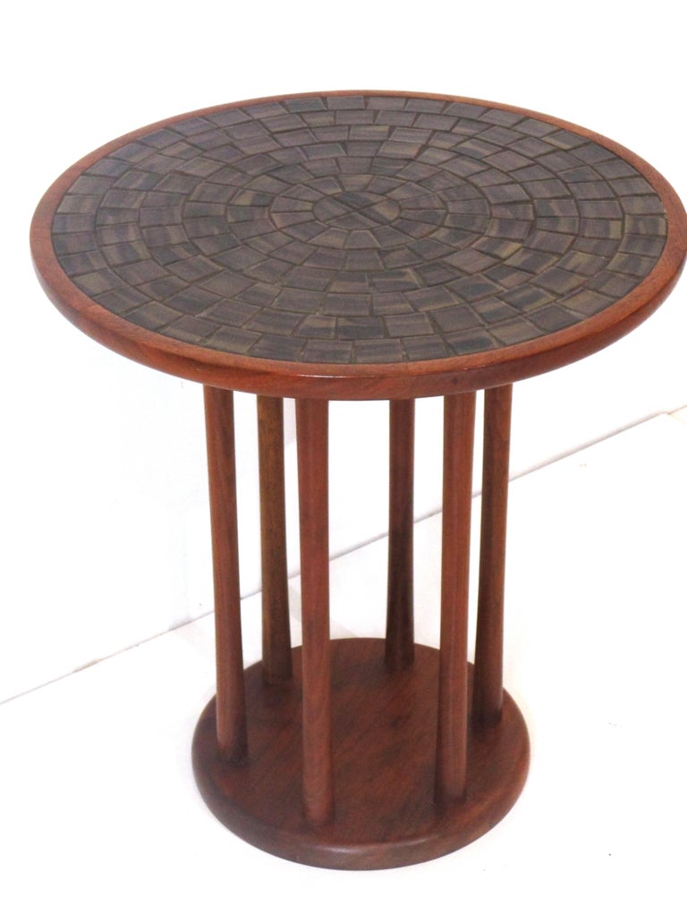 Martz Tile Top Walnut Side / End Table by Marshal Studio For Sale at 1stDibs