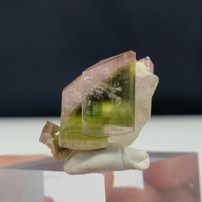 Marvelous 65 Carat Tri Color Tourmaline on Quartz from Stak Nala ...