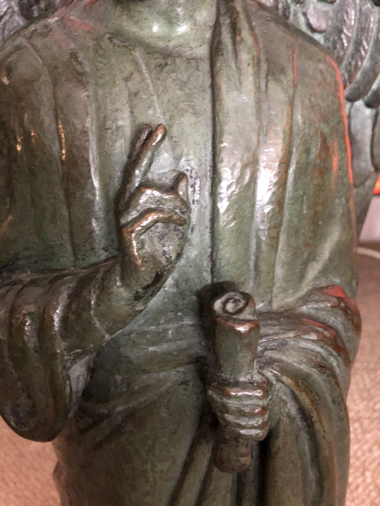 Marvelous Bronze Archangel Sculpture from Roman Bronze Works at 1stDibs