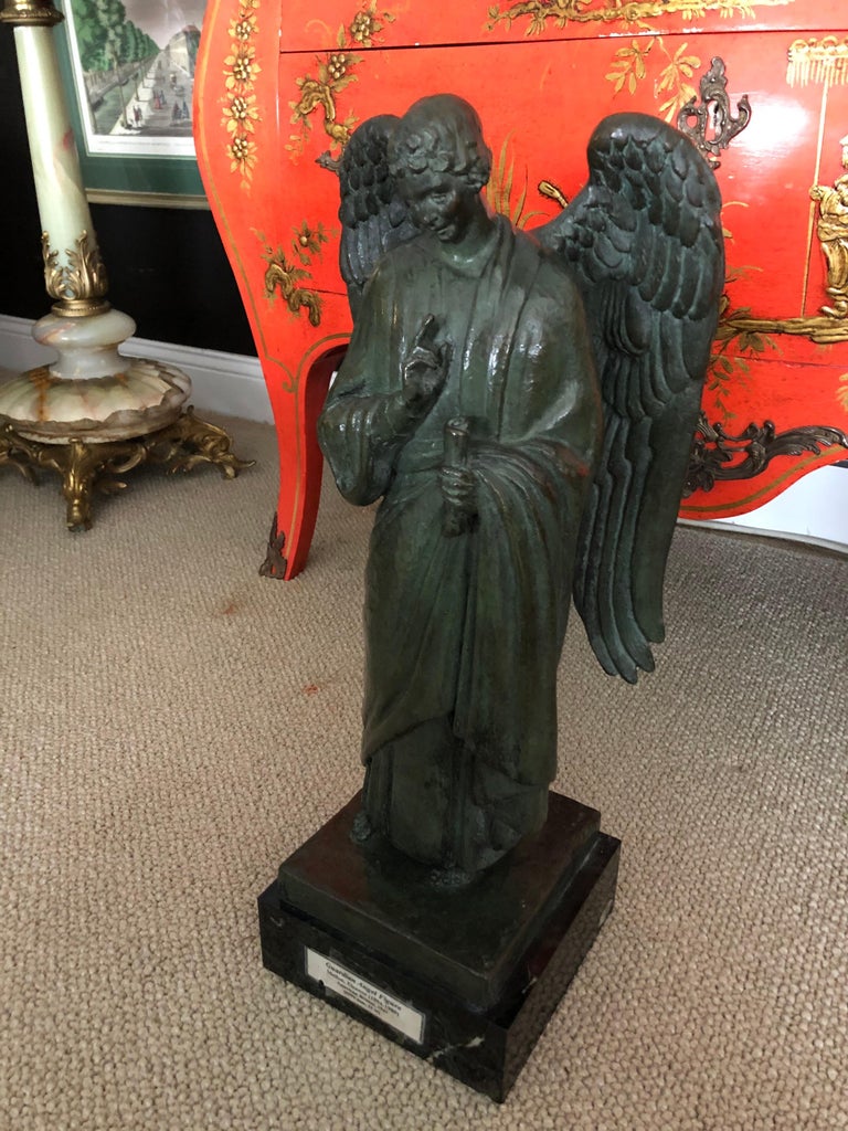 Marvelous Bronze Archangel Sculpture from Roman Bronze Works at 1stDibs