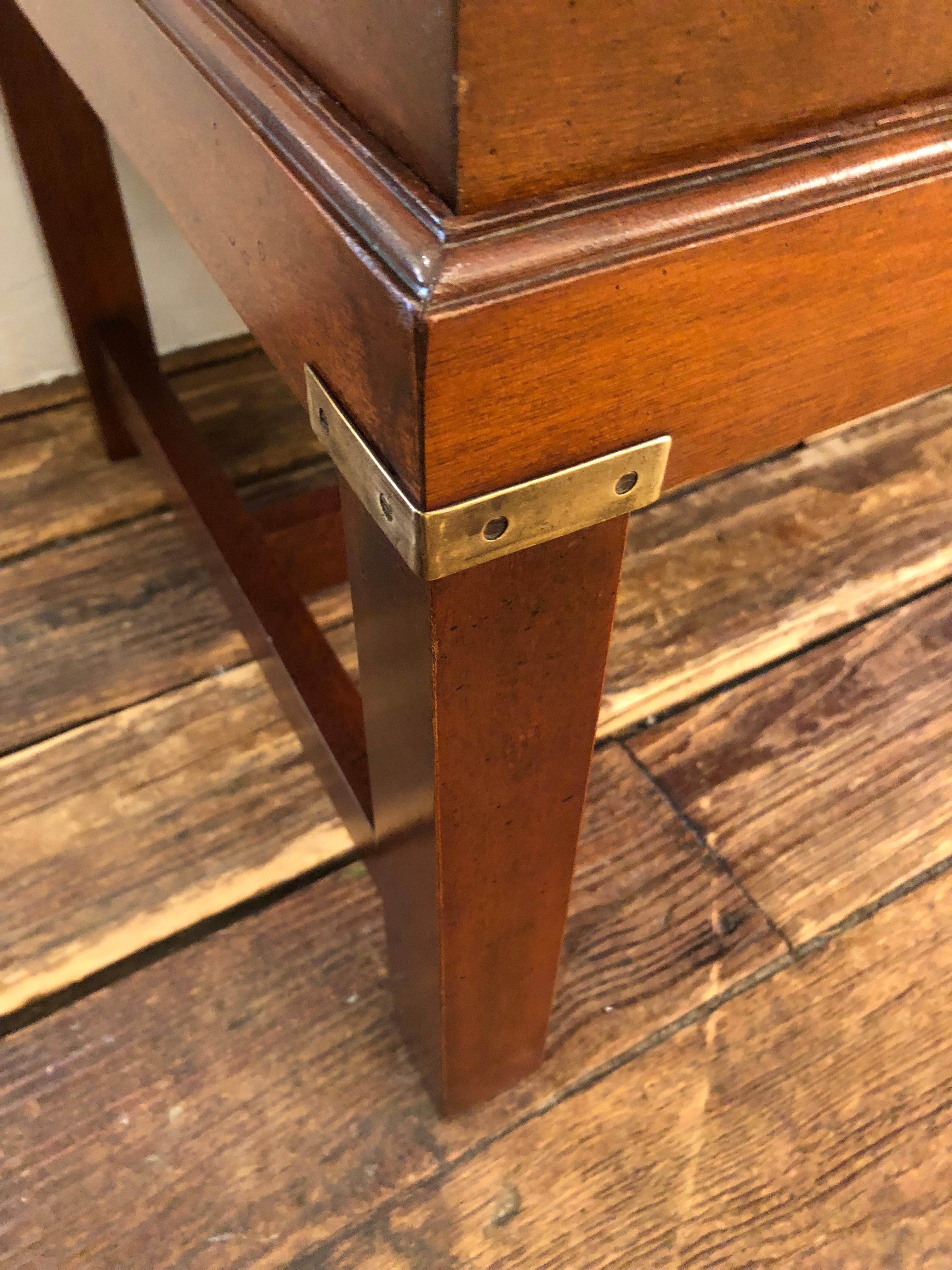 Marvelous Mahogany Campaign Style Document Box on Stand Coffee Table at ...
