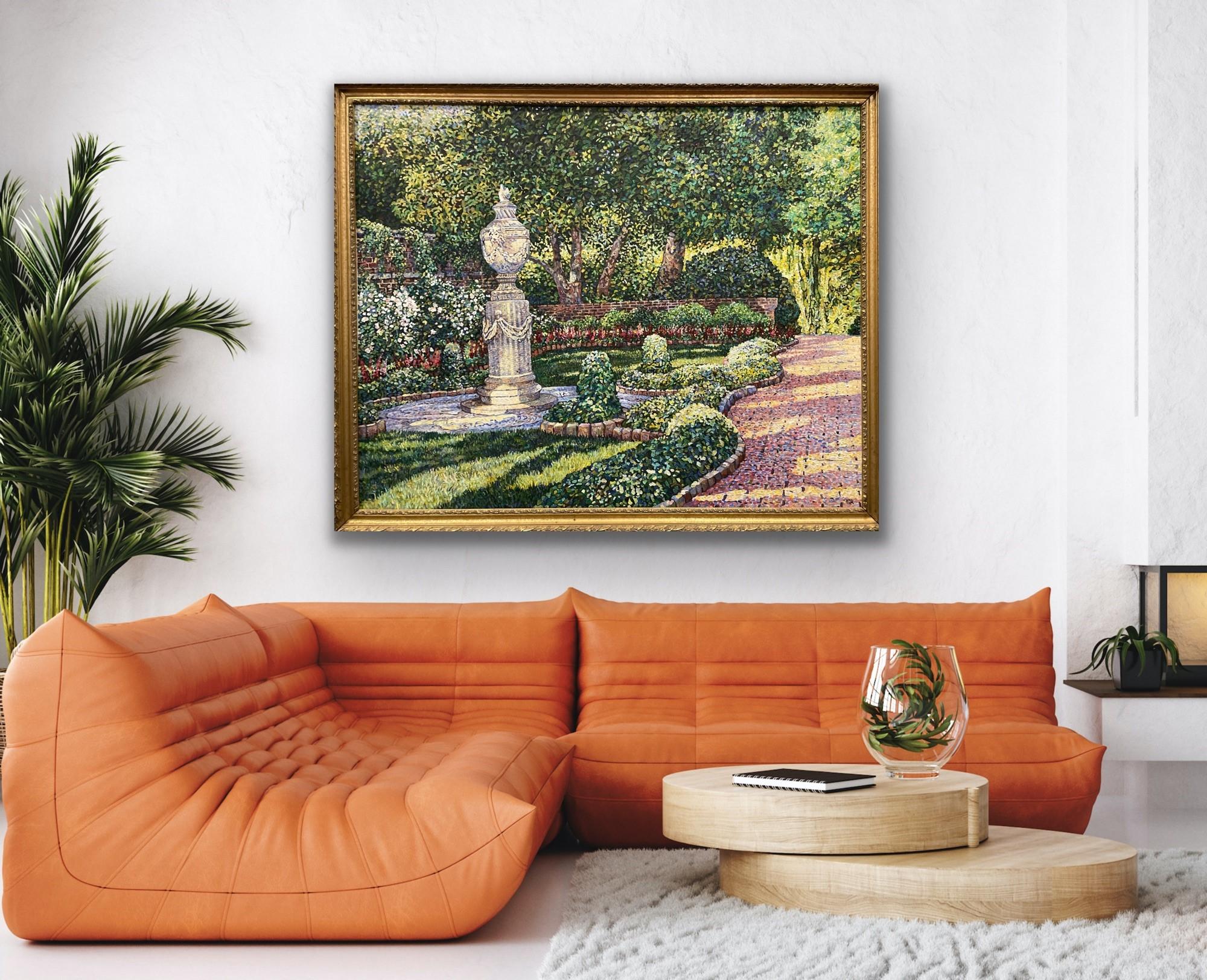 Mary Anne Reilly - Dumbarton Gardens with Sculpture, 54 x 65 ...