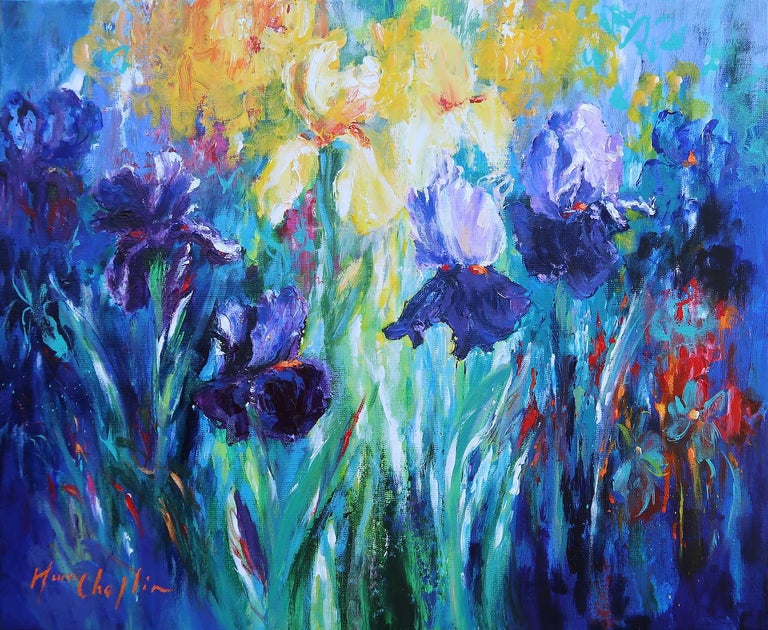 Mary Chaplin - A Sigh in the Breeze - abstract expressive floral still ...