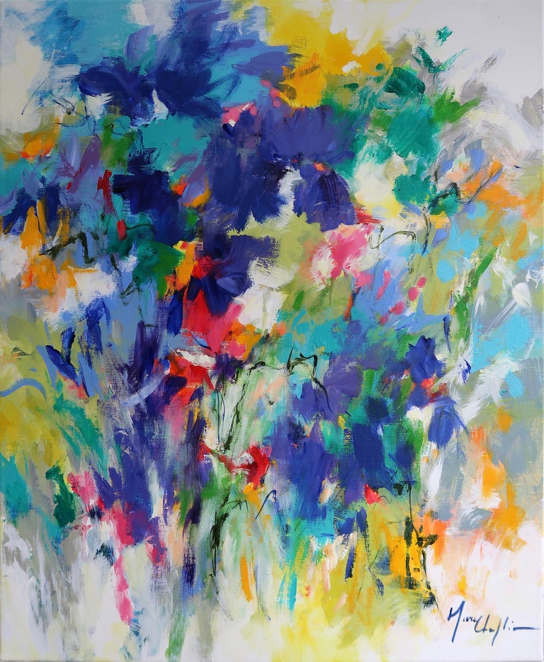 Mary Chaplin - Blue Spring abstract original landscape painting ...
