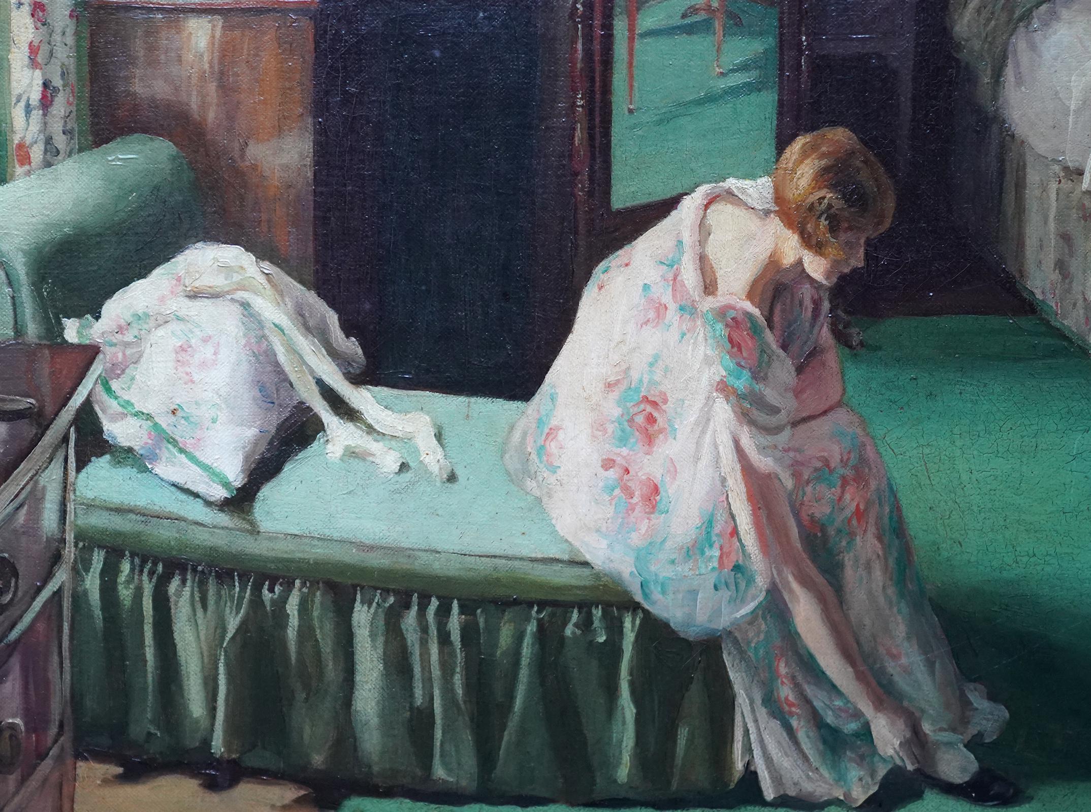 Mary Dawson Elwell - The Green Bedroom - British 1920's Royal Academy ...