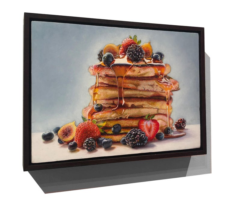 Mary Ellen Johnson - Photorealist Still Life with Pancakes, "Big Stack ...