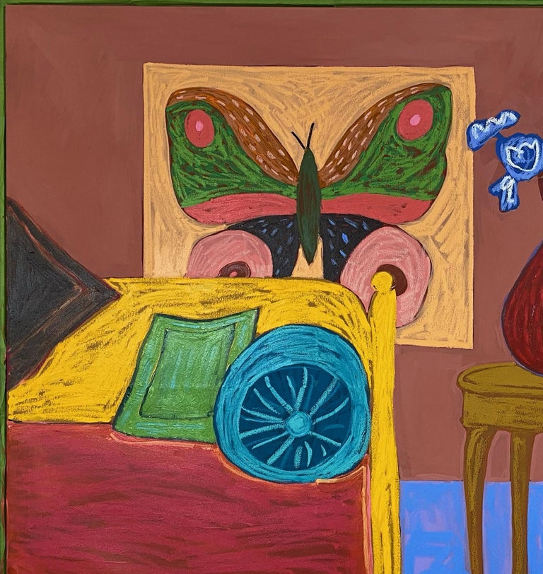 Mary Finlayson - Parlor Room with Blue Vase_2021_Mary Finlayson_Oil on ...