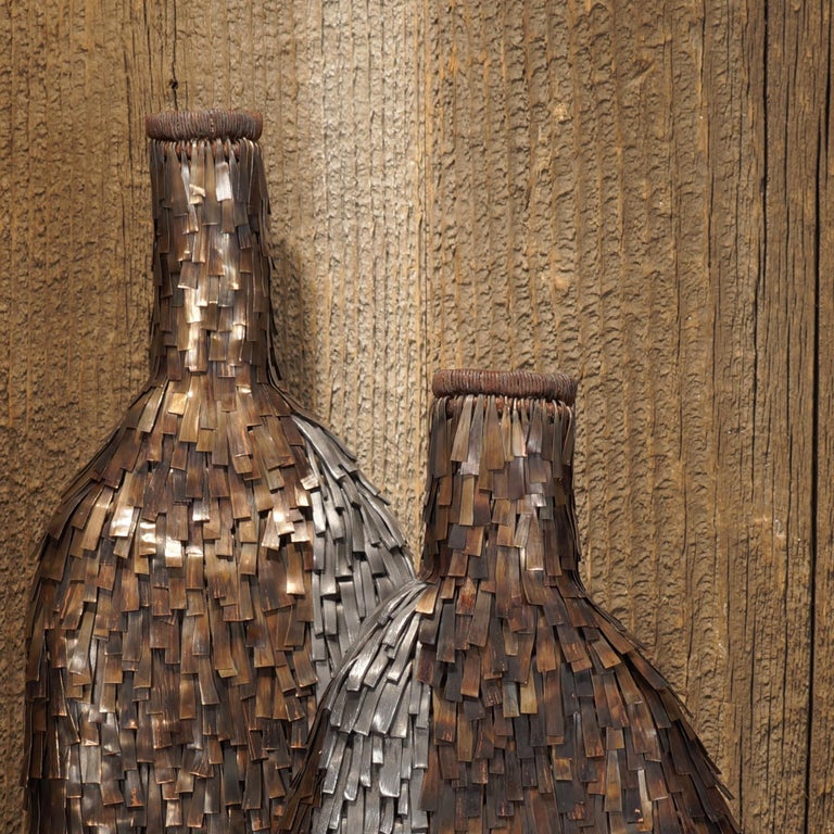 Mary Giles - "Grey Streak Transparency", Waxed Linen Sculpture with ...