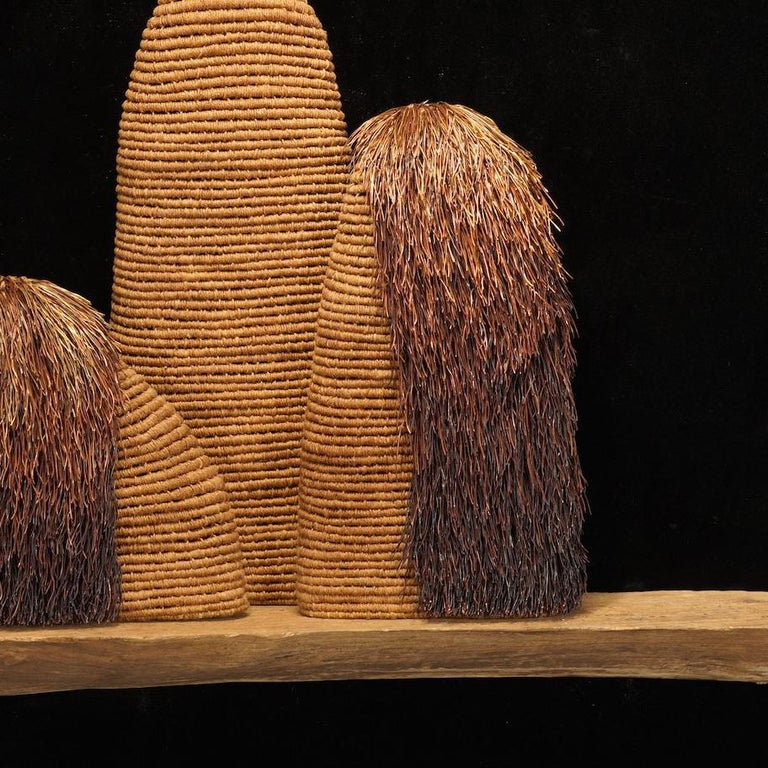 Mary Giles - Waxed Linen Sculpture with Copper and Mixed Media, Fine ...