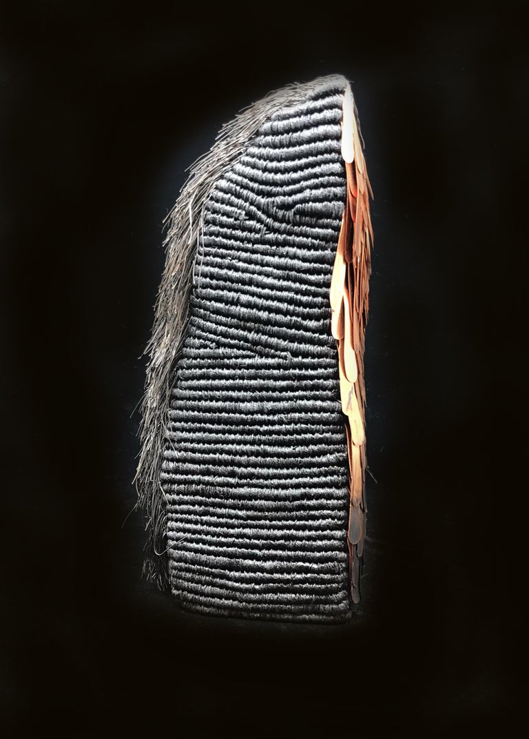 Mary Giles - "Wings", Contemporary, Waxed Linen, Sculpture, Hammered ...