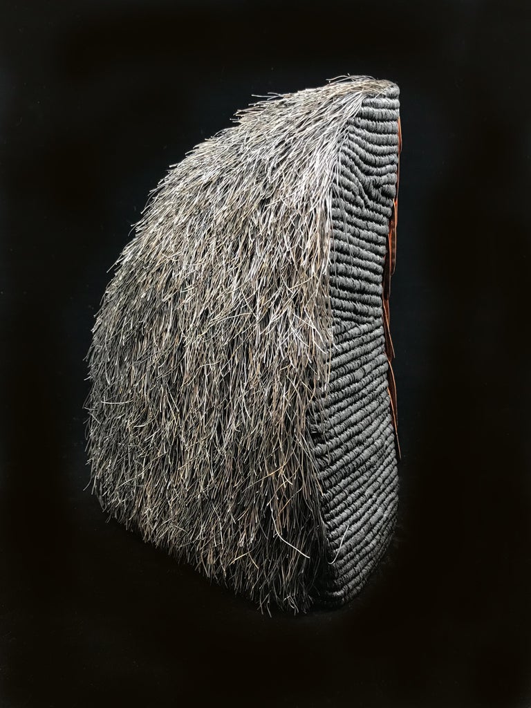 Mary Giles - "Wings", Contemporary, Waxed Linen, Sculpture, Hammered ...