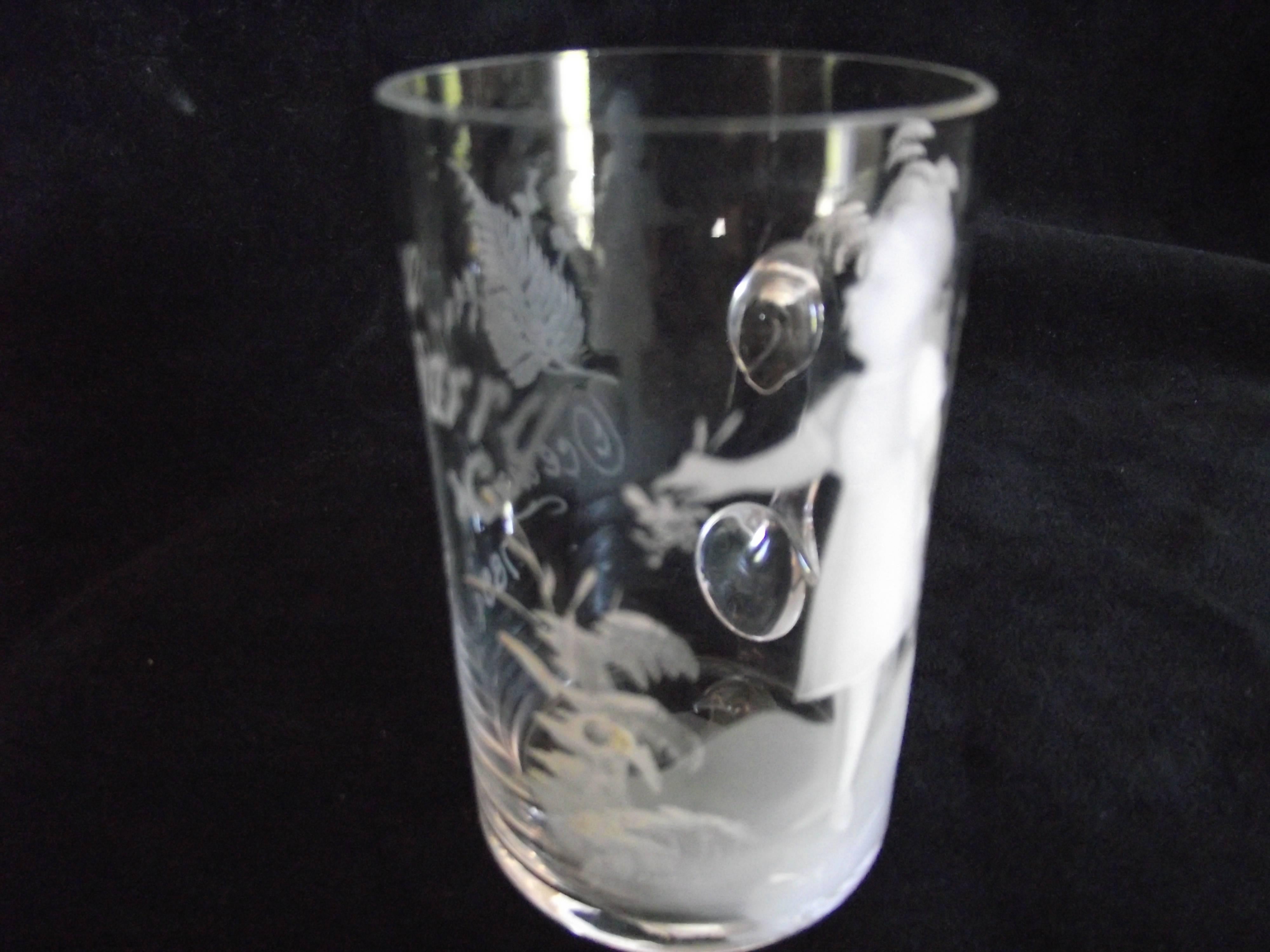 Mary Gregory Clear Glass Mug at 1stDibs