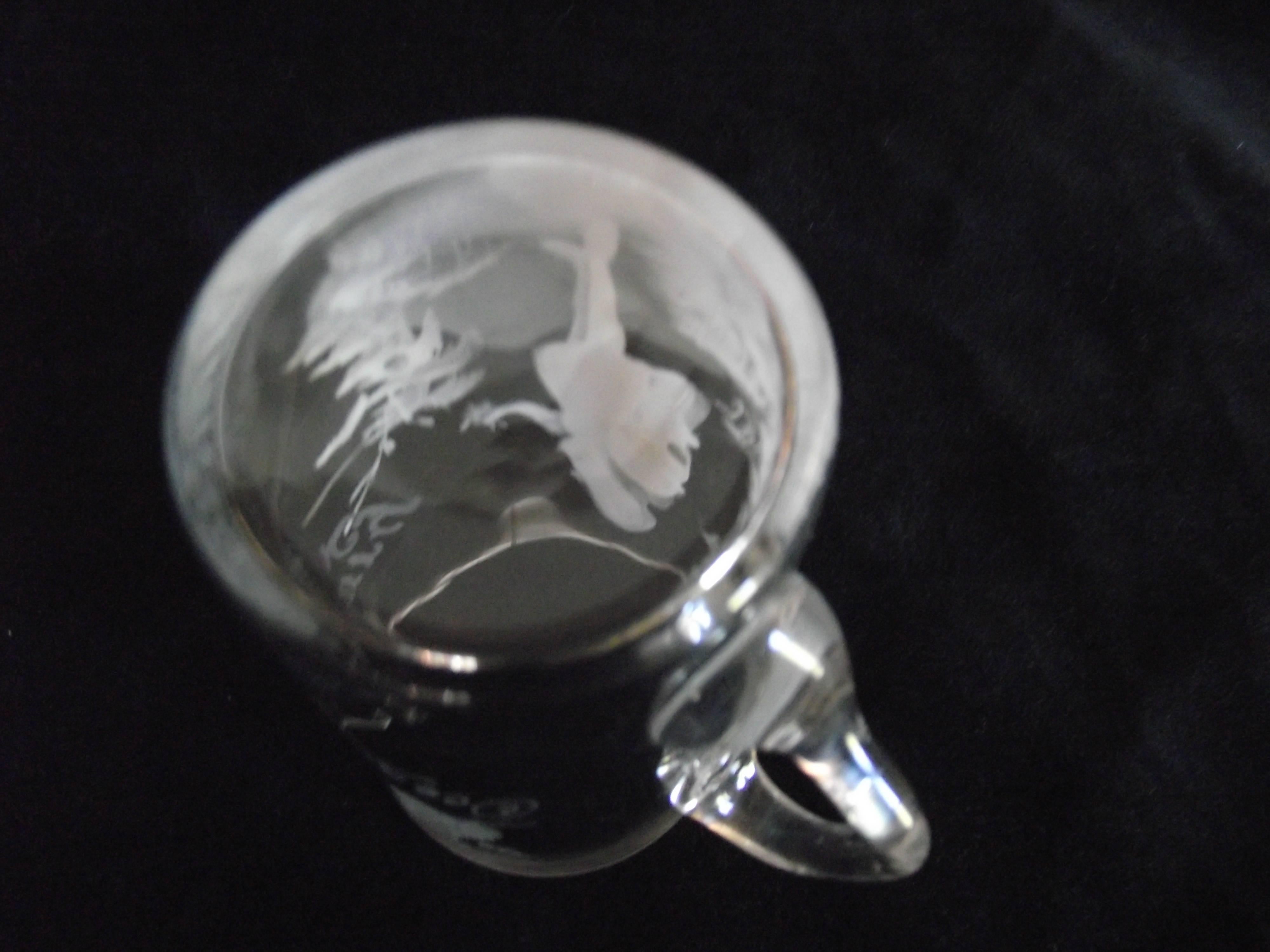 Mary Gregory Clear Glass Mug at 1stDibs