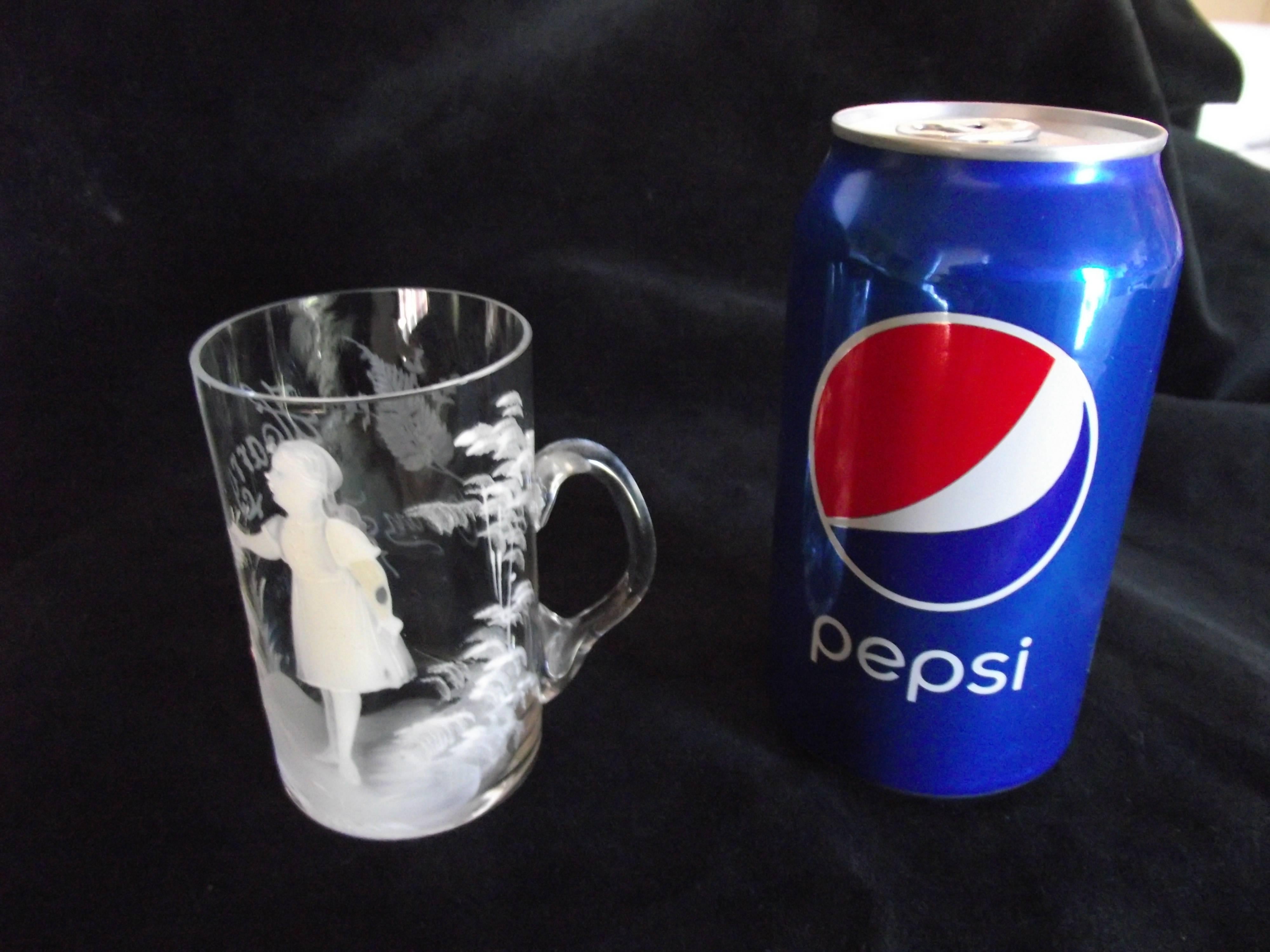 Mary Gregory Clear Glass Mug at 1stDibs